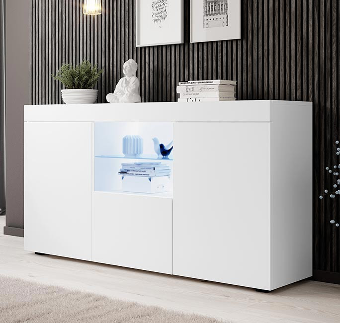 Credenza modello Natolia colore bianco opaco 150 x 83 cm